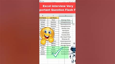 wow kya excel tutoring hai interview trick flash fill shorts