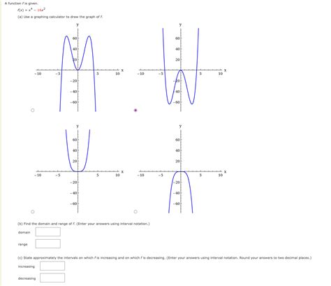 solved a function f is given f x x4−16x2 a use a