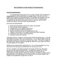 AP Statistics Projects Ideas Ap Statistics Statistics Rubrics