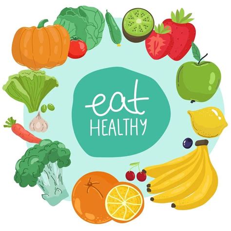 Conjunto De Vectores De Frutas Y Verduras Jugosas En Estilo De Dibujos