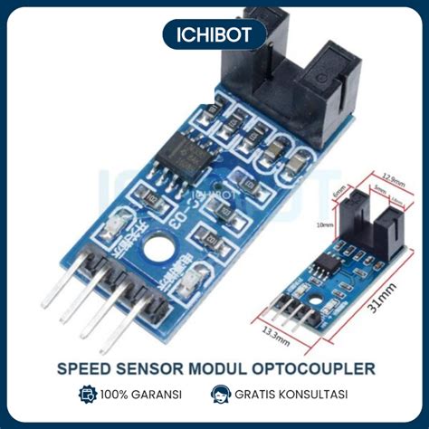 Speed Sensor Modul Optocoupler Counter Kecepatan RPM Penghitung ICHIBOT STORE