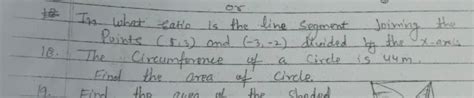 In What Ratio Is The Line Segment Joining The Points 53 And −3−2 Di