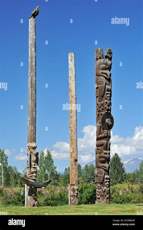 Kispiox Totem Poles Gitxsan Village Northwest Coast First Nations
