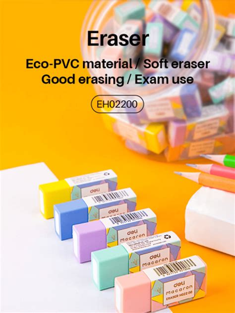 Deli 45pcsset Soft Eraser Pvc Good Looking Erasers Pencil Eraser