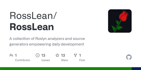 Github Rossleanrosslean A Collection Of Roslyn Analyzers And Source