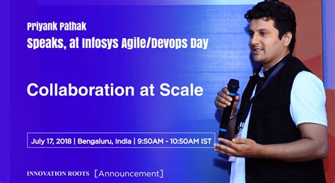 priyank pathak speaks at infosys agile devops day innovation roots