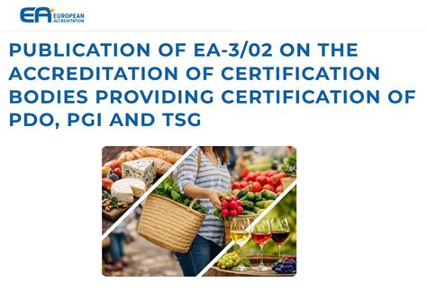 European Accreditation Publishes Policy On Geographical Indications Pdo