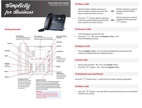 Simplicity Mitel 6867i Quick Reference Manual Pdf Download Manualslib