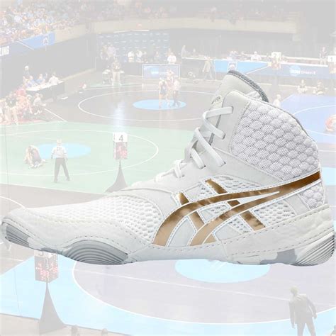 Asics Womens Girls Matblazer Wrestling Shoes White Gold