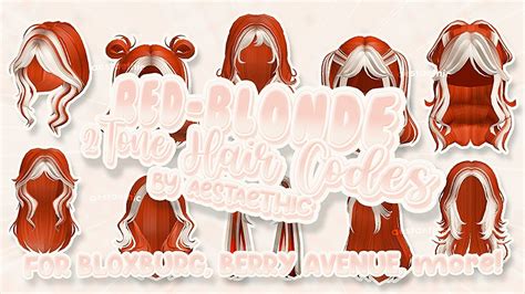 Berry Avenue Codes Hair Red And Blonde Two Tone Pt1 Bloxburg Codes Hair