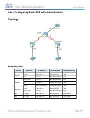 Lab Configuring Basic PPP With Authentication Modified Pdf Lab Configuring Basic
