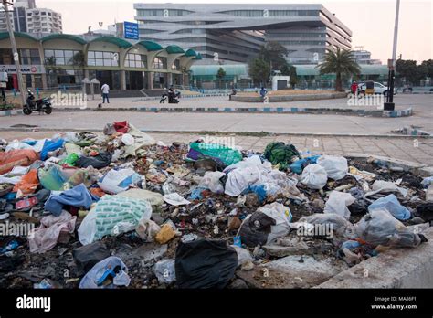 Hyderabad India March 292017 A Pile Of Garbage Lies In The