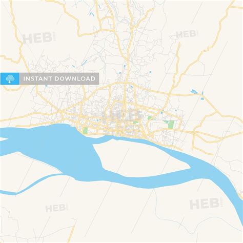 Printable Street Map Of Rajshahi Bangladesh Hebstreits Sketches