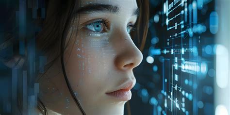 Ai Humanoid Girl Neural Network Processes Big Data Ai Brain Learns Concept Ai Ethics Artificial