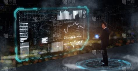 商务人士利用增强混合虚拟现实融合人工智能深度结合机器学习数字孪生5G工业4 0等技术提高管理