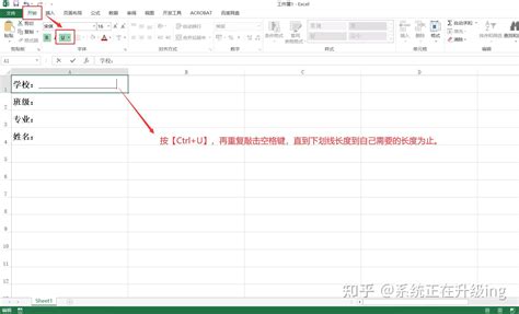 Excel如何添加下划线？ 知乎