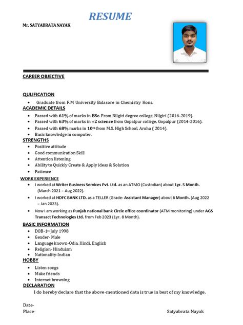 satya n resume 1 pdf
