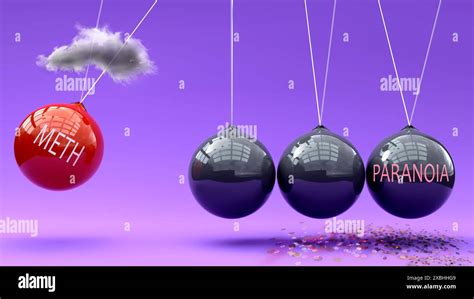 Meth Leads To Paranoia A Newton Cradle Metaphor Showing How Meth