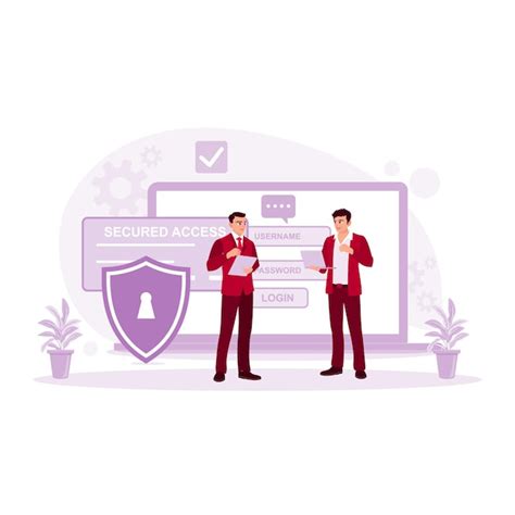 Premium Vector Businessman Protects Data Information For Cyber