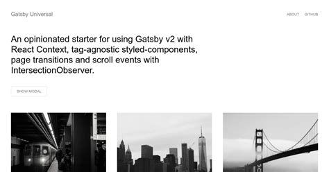 Gatsby Universal Codesandbox