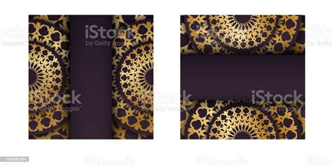 타이포그래피를 위해 준비된 그리스 골드 패턴의 부르고뉴 전단지 템플릿 0명에 대한 스톡 벡터 아트 및 기타 이미지 0명