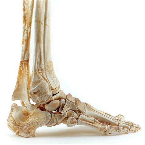 Premium Photo A Skeleton Foot Is Shown On A White Background