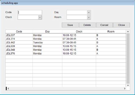 lesson schedule dialog page download scientific diagram