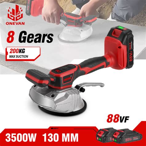 Onevan 8 Gears Tiles Machine Cordless Tiles Vibrator Suction Cup Automatic Floor Vibrator