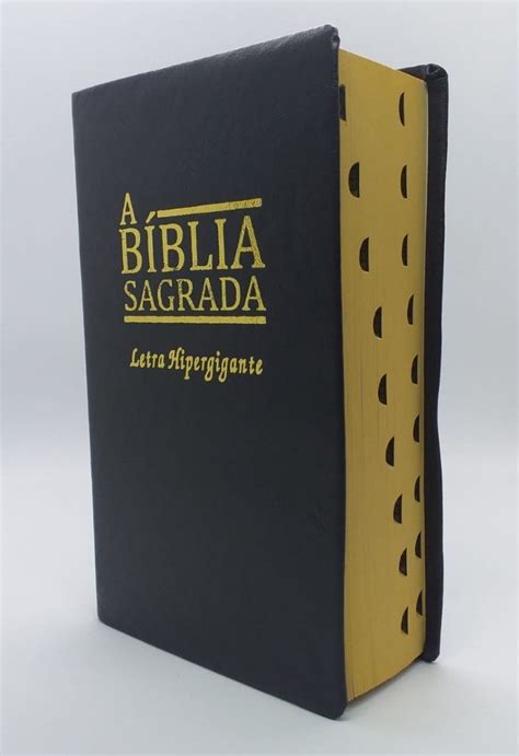 Bíblia Sagrada Letra Hipergigante Almeida Capa Luxo Índice Livraria