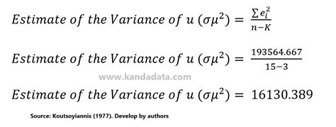 determining variance standard error and t statistics in multiple