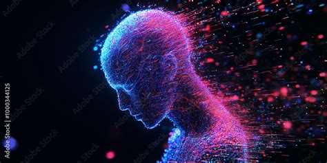 Ai Abstract Human With Cubits And Digital Bits Futuristic 8 Bit