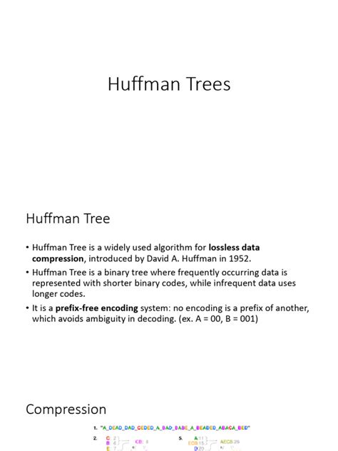 2024 11 12 Huffman Trees 分享 F87016674ea4d3483130e3146734847d Pdf