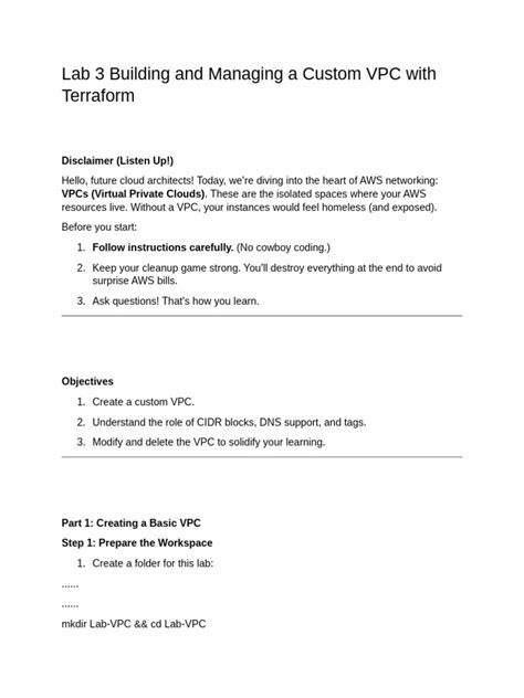 Lab 3 Terraform Pdf Computer Architecture Information Technology Lab 3 Terraform Pdf Computer Architecture Information Technology