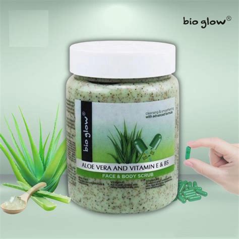 Bio Glow Aloe Vera And Vitamin E And B5 Face And Body Scrub 500ml Darazlk
