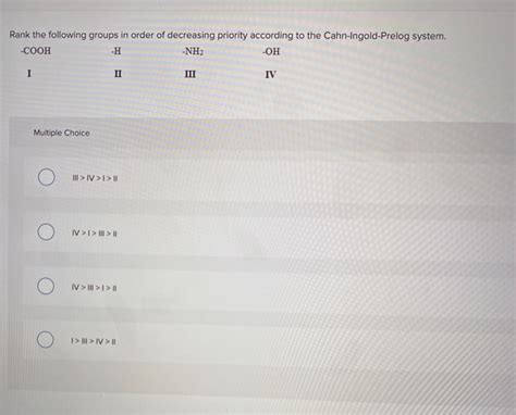 Solved Rank the following groups in order of decreasing | Chegg.com