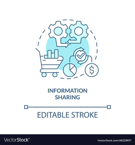 2d Customizable Information Sharing Blue Icon Vector Image