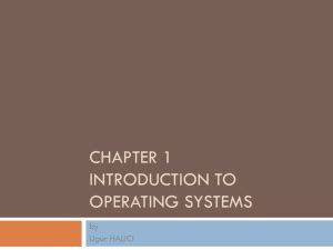 Introduction To Operating Systems Lecture Notes