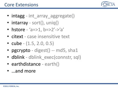 Extensions On Postgresql Ppt