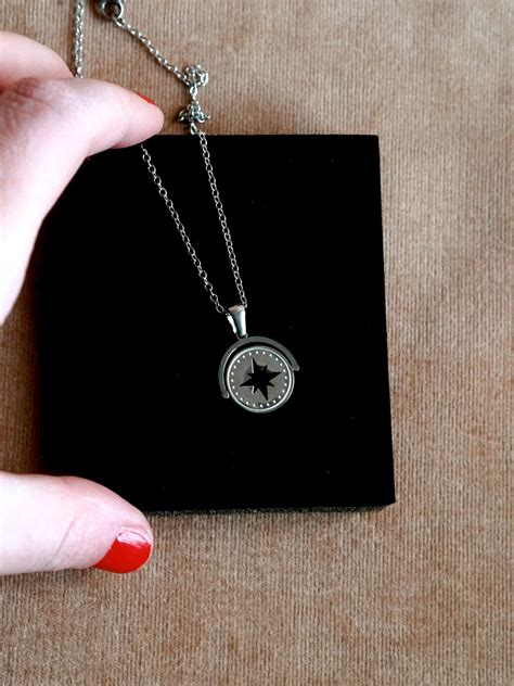 Unique Rotating Compass Necklace In Silver Atlas Of Dreams