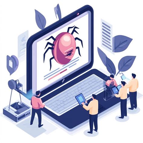 a visual of a bug bounty program with security researchers testing an