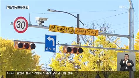 신호등의 진화지능형 신호등 도입