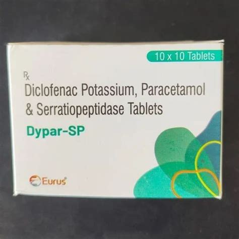 Diclofenac Potassium Paracetamol Serratiopeptidase Tablets At ₹ 114box