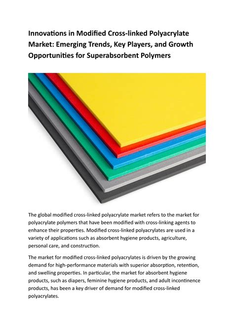 Ppt Modified Cross Linked Polyacrylate Market Powerpoint Presentation