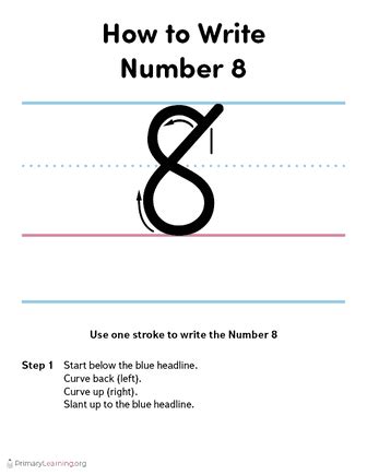 How To Write Number 8 PrimaryLearning Org