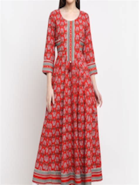 Buy Kalini Ethnic Motifs Printed Sequinned Round Neck Anarkali Kurta
