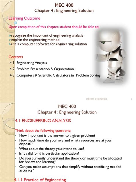 Mec 400 Chapter 4 Engineering Solution Download Free Pdf