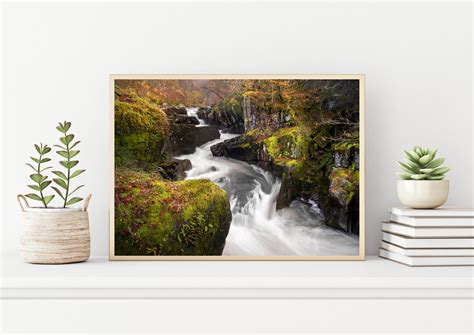 Scottish Autumn Waterfall Photograph Callander Bracklinn Falls Etsy
