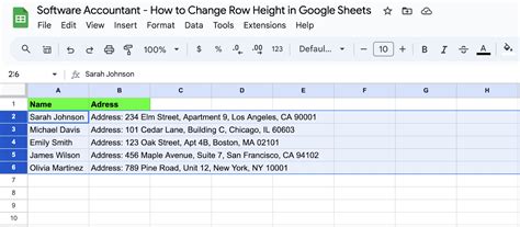 How To Change Row Height In Google Sheets