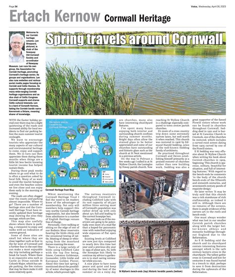 Ertach Kernow Spring Travels Around Cornwall
