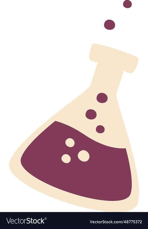 Laboratory Flask With Liquid Royalty Free Vector Image